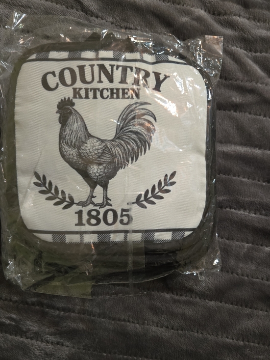 Kitchen | Farm Life Chicken Print Potholder Black White | Poshmark